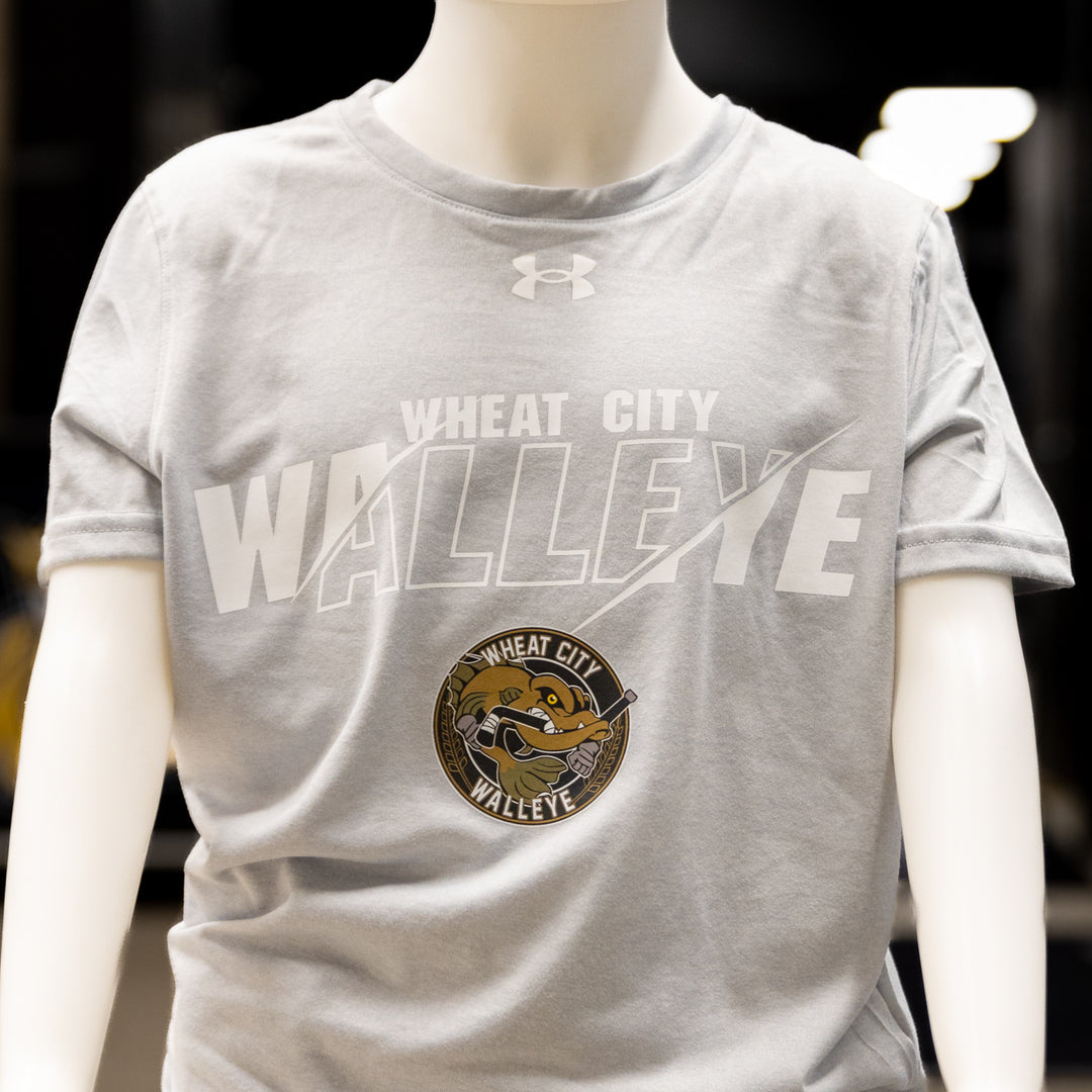 UA Youth Team Tech Short Sleeve Wheat City Walleye
